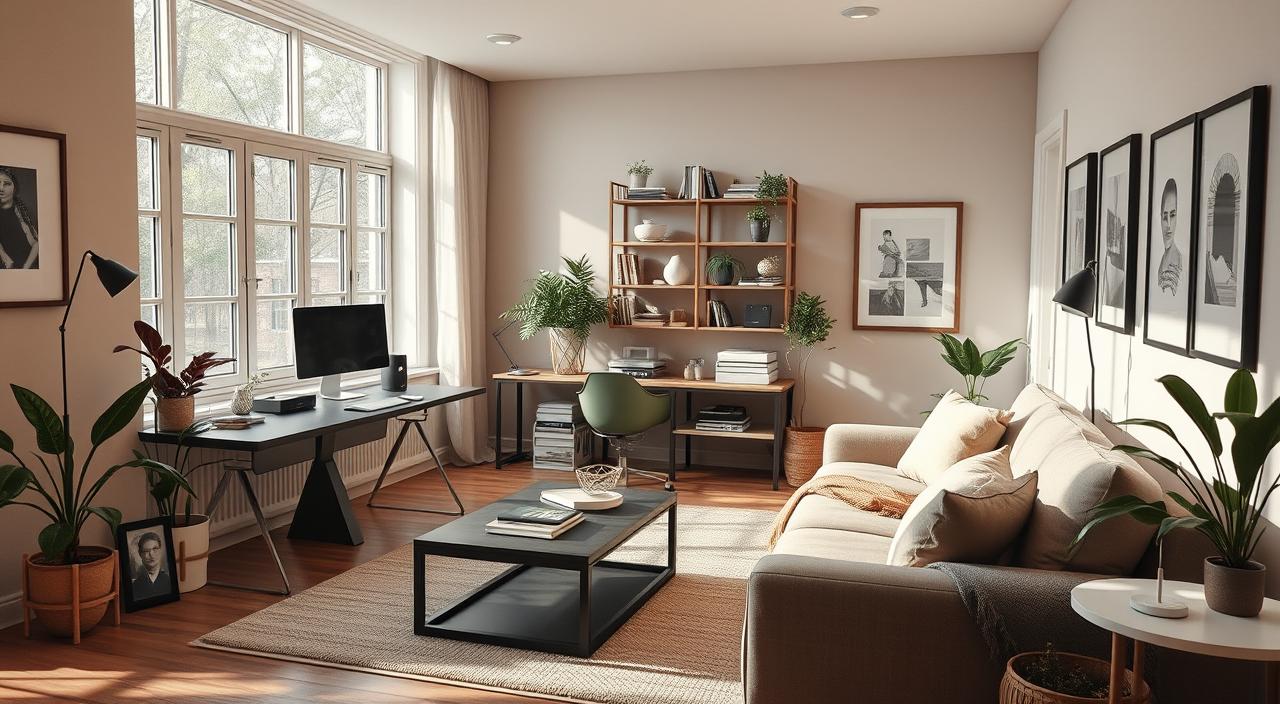 Sala com escritório: 5 ideias criativas para um espaço mais funcional