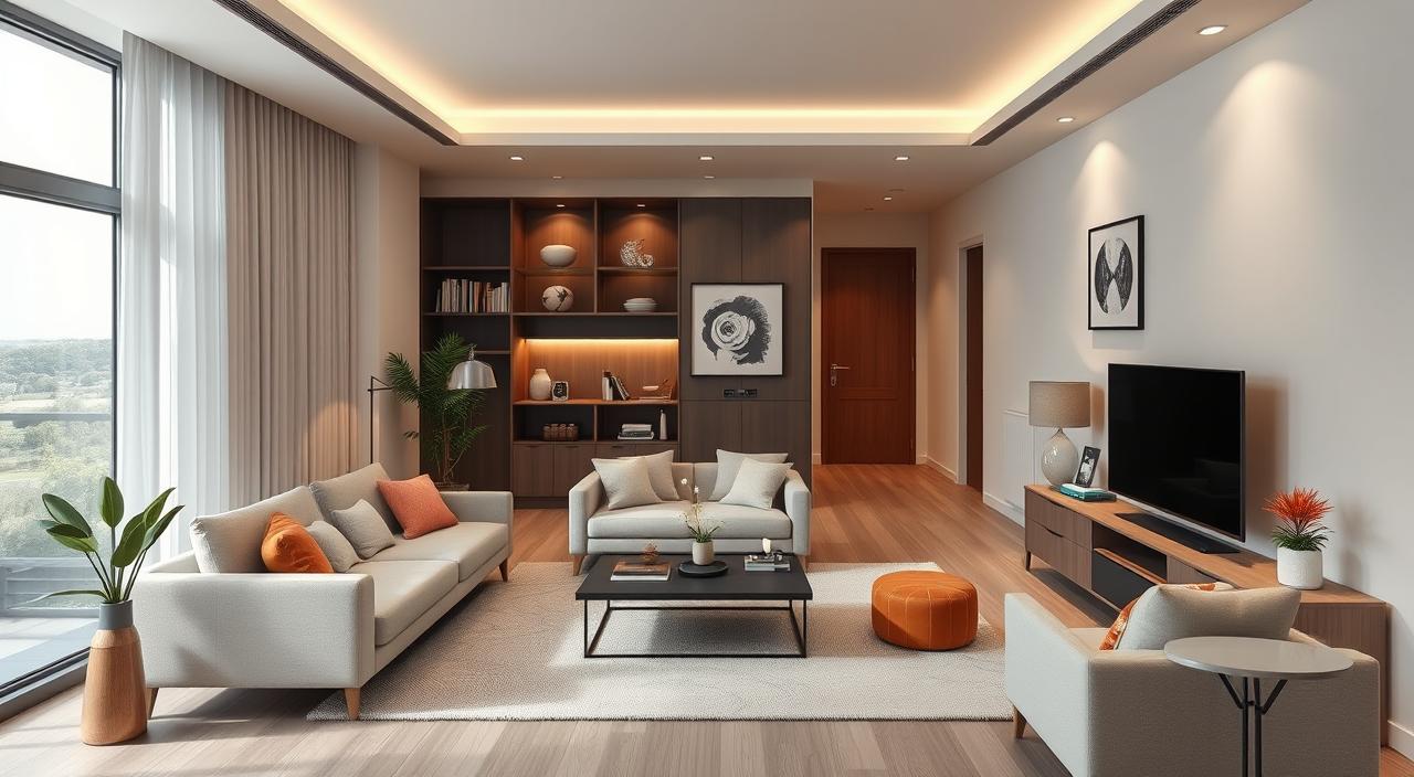 Modelo de sala de apartamento pequeno que inspira e transforma seu espaço