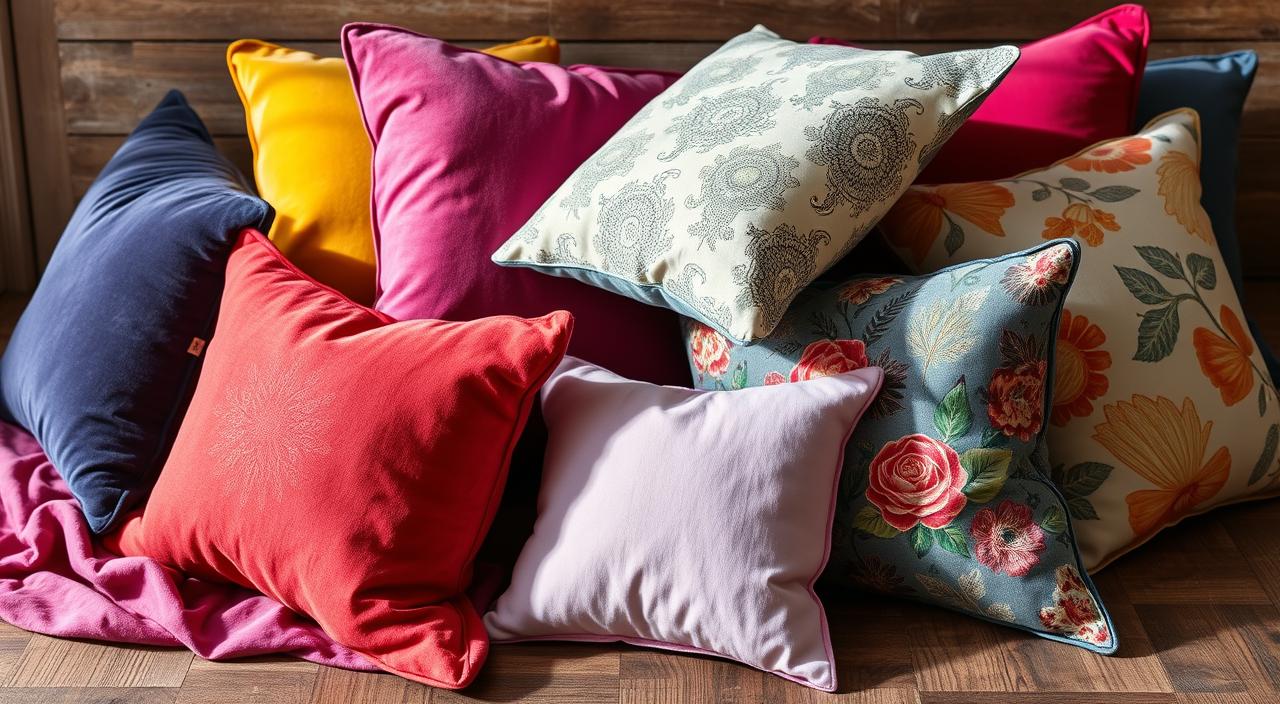 Sofá Marrom com Almofadas Coloridas: Estilo e Conforto