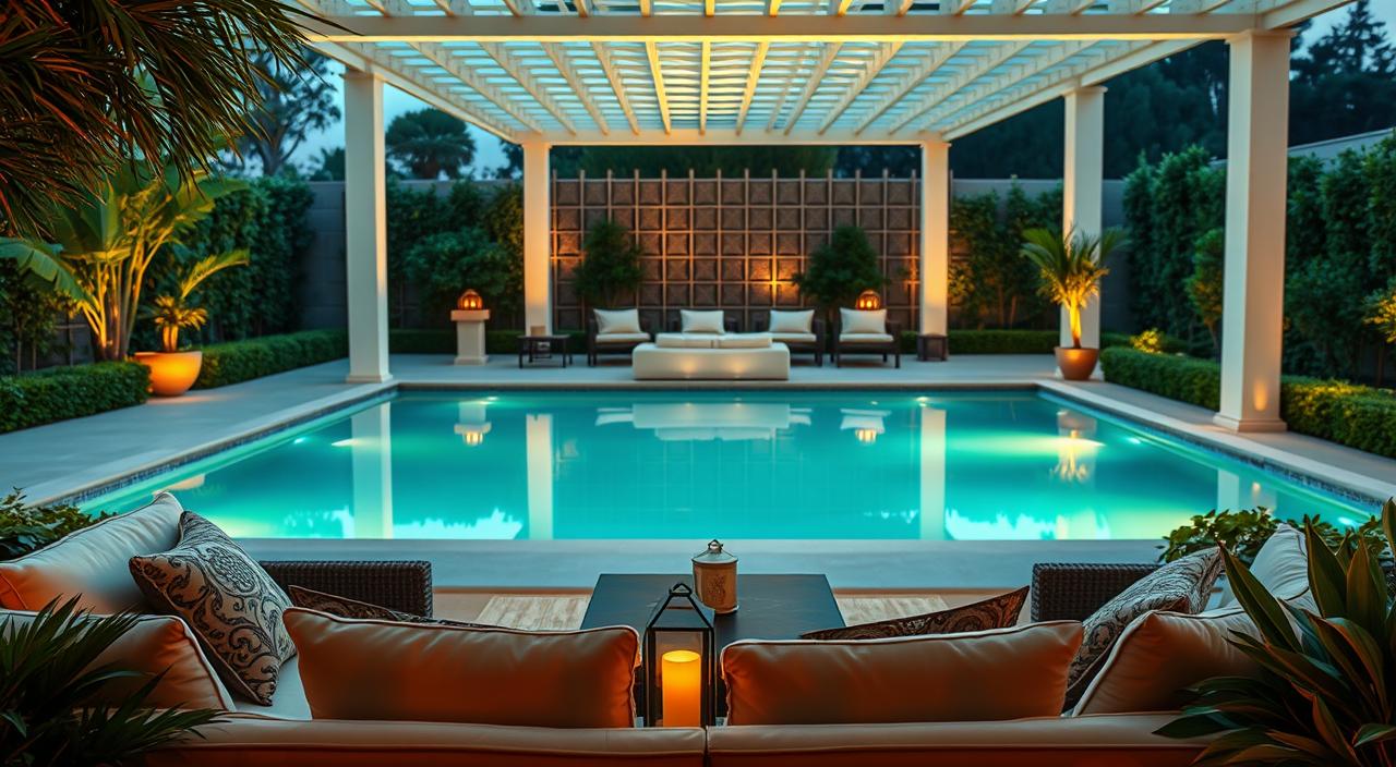 20 Ideias de Decoração de Área de Piscina Elegantes